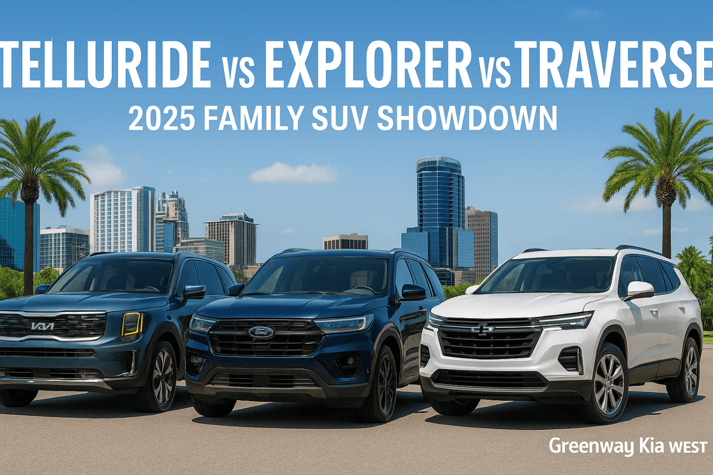 Kia Telluride vs Ford Explorer vs Chevy Traverse: 2025 Family SUV ...