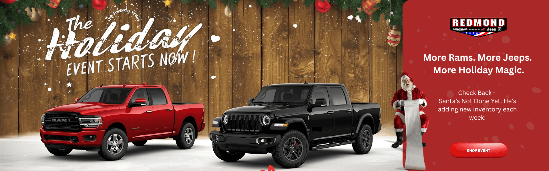 Redmond CDJR Holiday Sales Event | Redmond Chrysler Dodge Jeep Ram